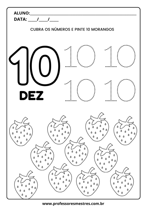Atividades Números de 0 a 10 Educação Infantil
