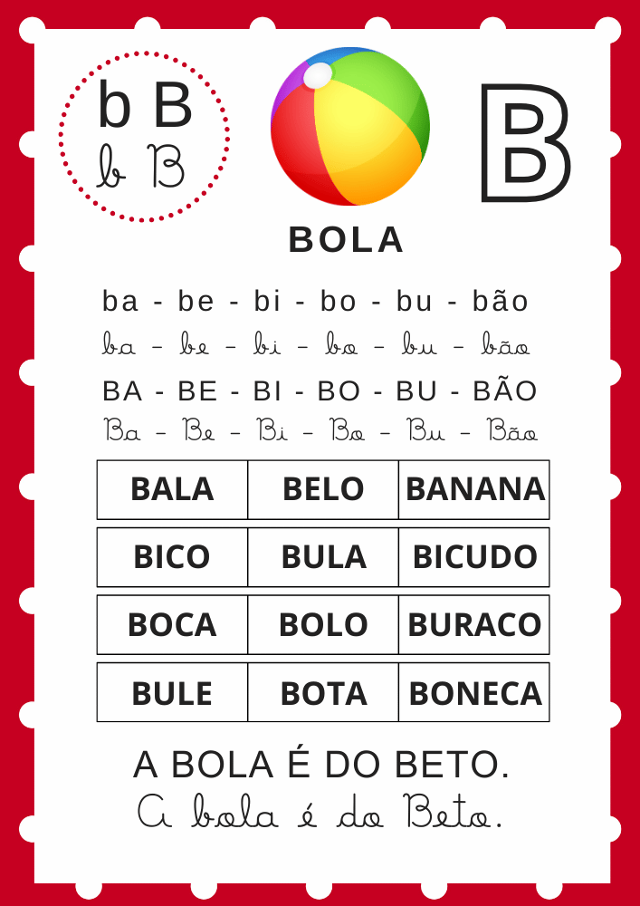 Fichas sílabas simples para leitura - Alfabetização - Professores Mestres