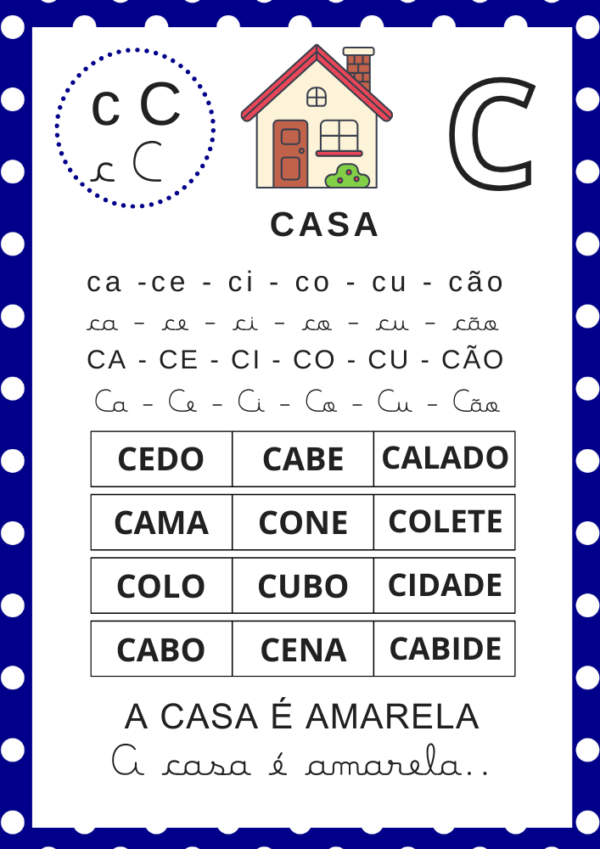 Fichas de Leitura Sílabas Simples Para Imprimir