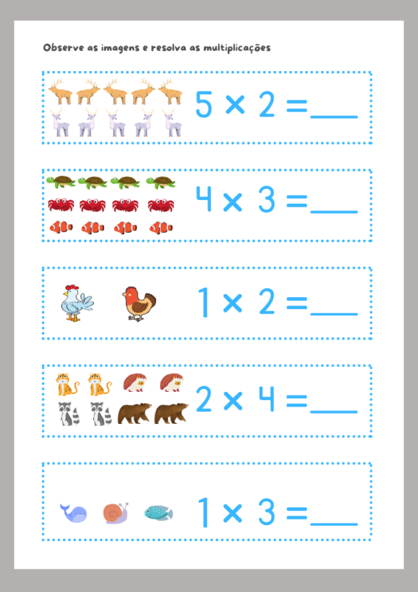 Atividades de Multiplicação 2º Ano Com Desenhos