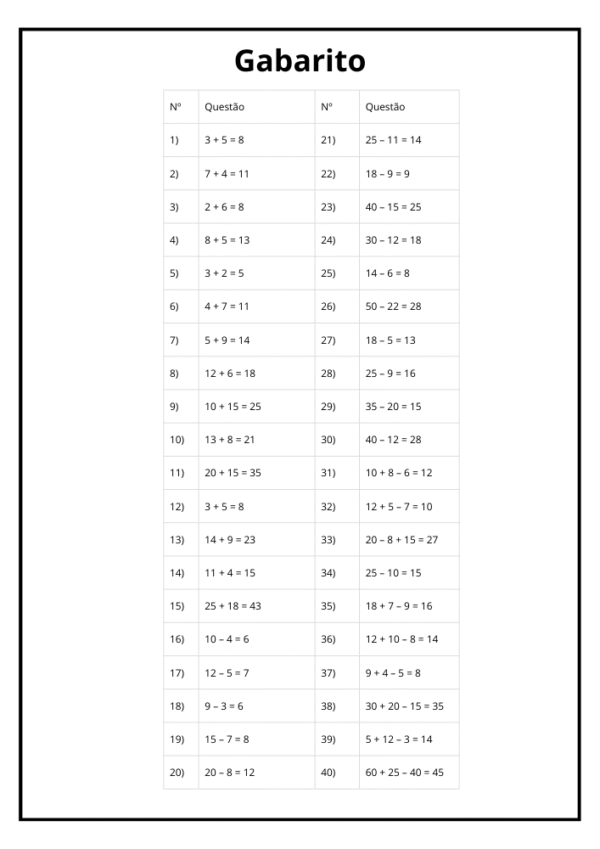 40 probleminhas de matematica 3 ano adição e subtração