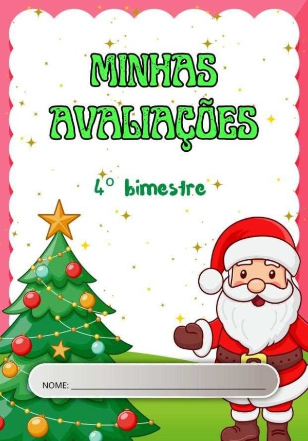 40 capas de provas de natal colorida para imprimir